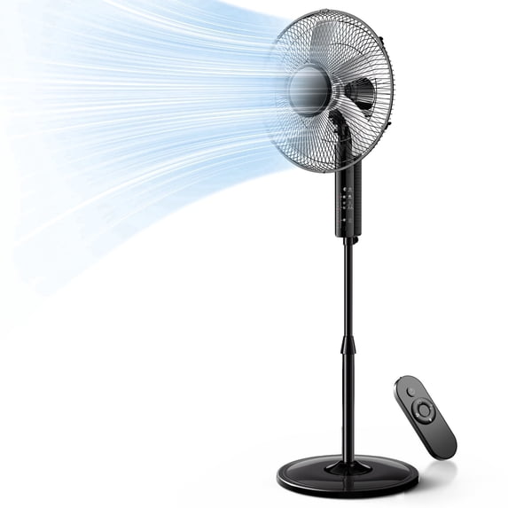 Goosiay 16" Oscillating Pedestal Fan with Remote Control, 10H Timer ...