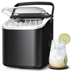 Auseo Countertop Ice Maker Machine 26 lbs/24H, Dual Bullet Ice, 9 Ice ...