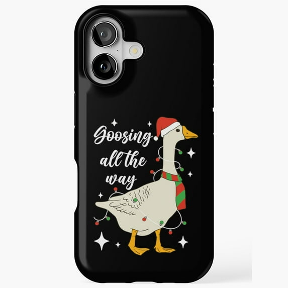 Goosing All The Way Funny Christmas Goose Meme Phone Case 17 16 15 14 ...