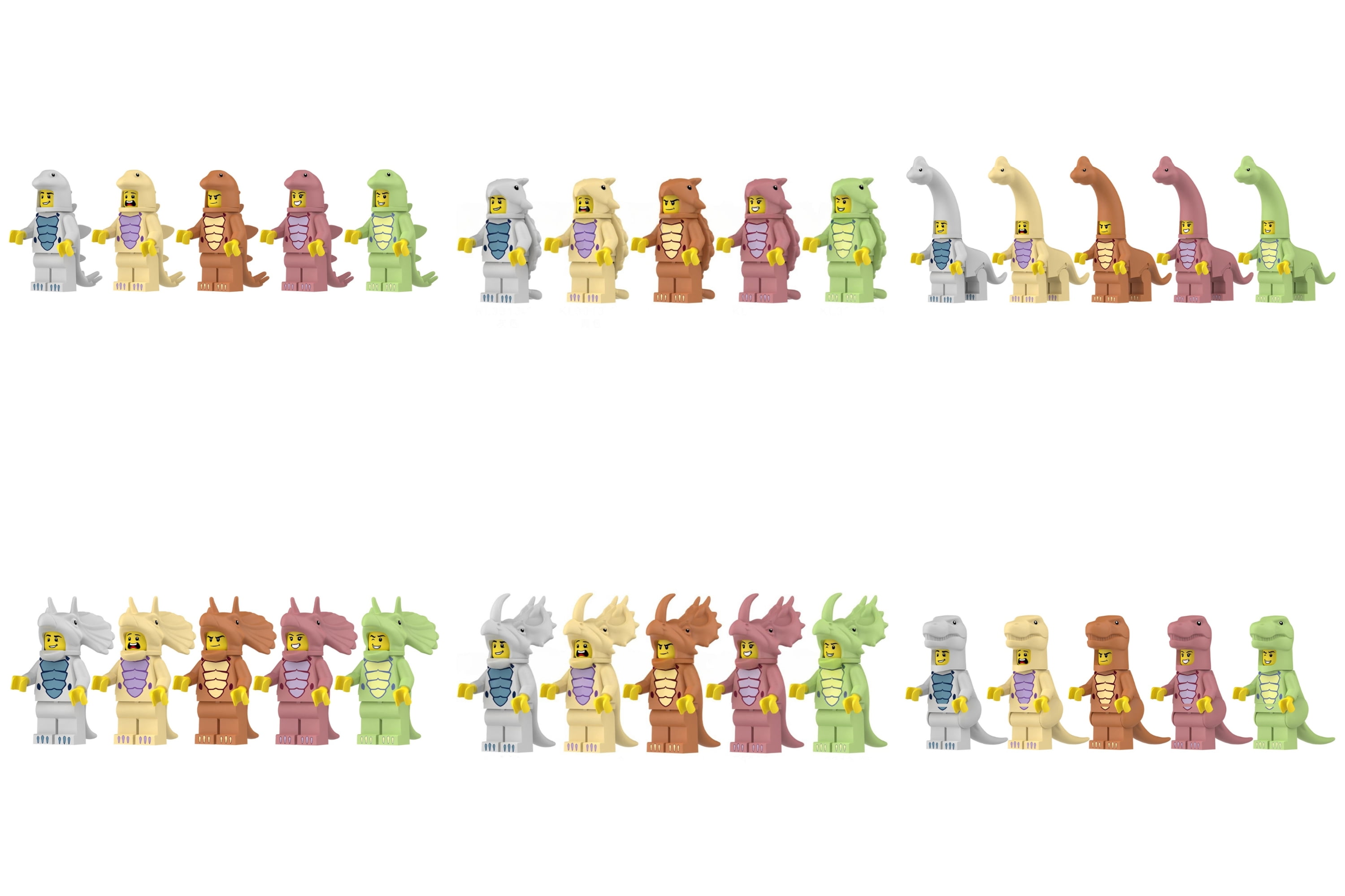 Goote Cra-zy-Bricks Dinosaur Dudes Building Blocks Figure Toys Set ...