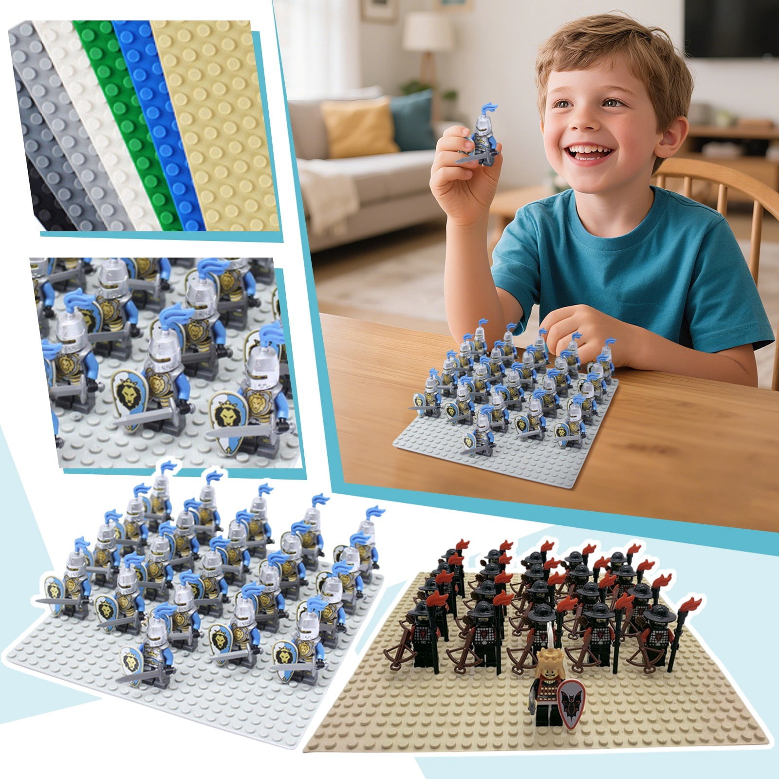 Goote Golden Knight Building Blocks Figure Toys Set - 1.7Inch Golden ...