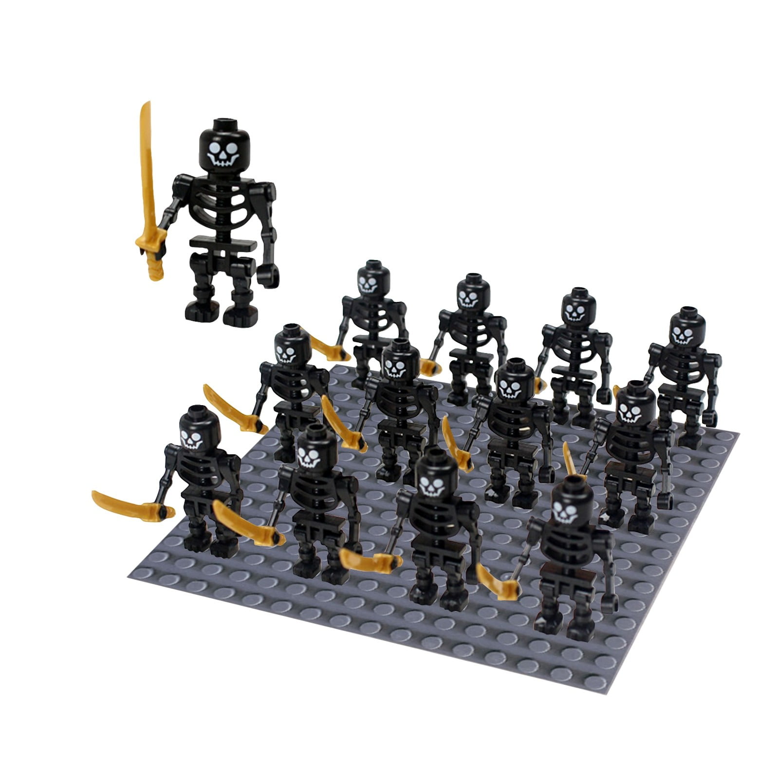 Goote Skeleton Army Soldier Action Figures Building Blocks Set - 12Pcs ...