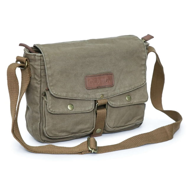 Gootium Canvas Messenger Bag Vintage Crossbody Shoulder Bag Military ...