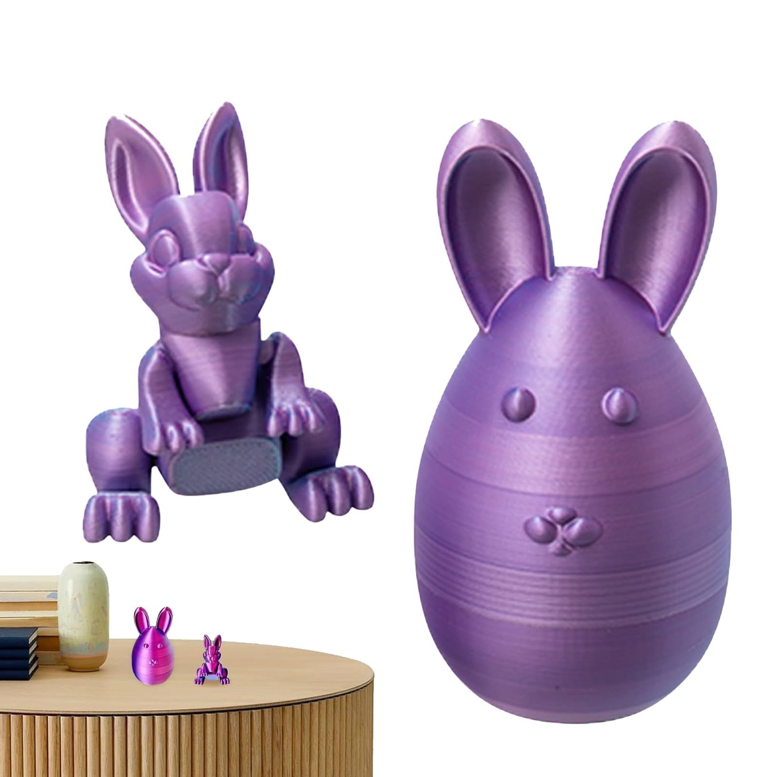 Goowood 3D Printed Dragon Egg with Flexible Bunny Toy 3D Printed ...