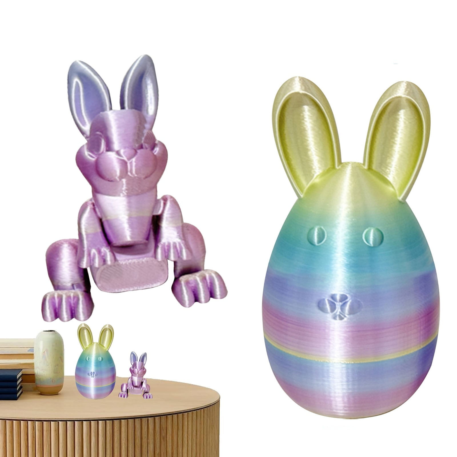 Goowood 3D Printed Dragon Egg with Flexible Bunny Toy 3D Printed ...