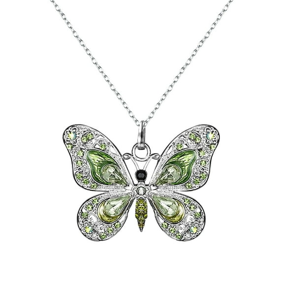 Goowood Butterfly Necklace Necklaces for Women Silver Necklaces Vintage ...