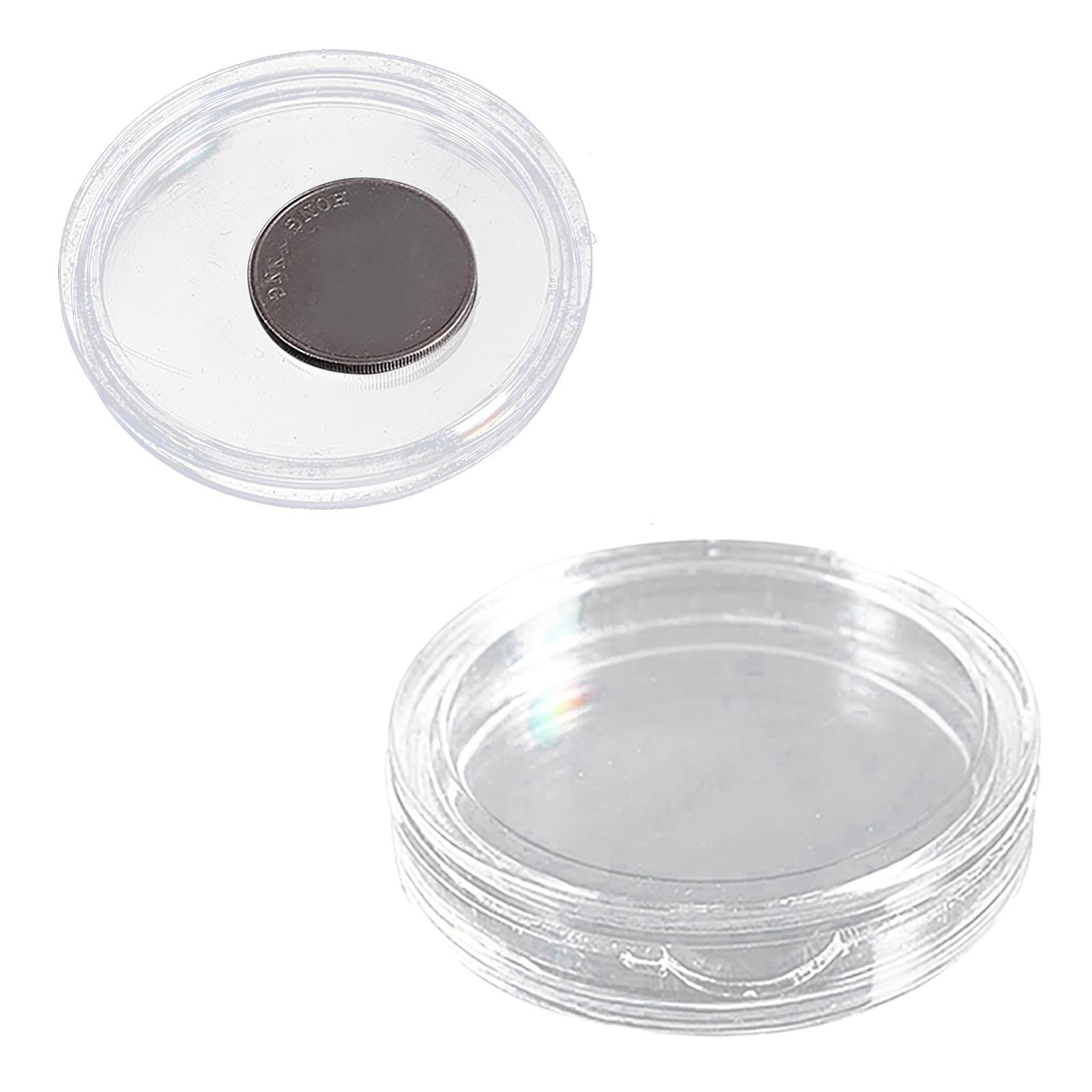 Goowood Coin Holder 20mm Clear Plastic Coin Capsules Storage Box Case ...