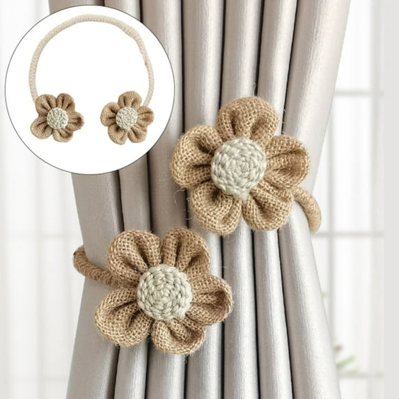 Goowood Curtain Tiebacks and Holdbacks Cotton and Linen Decorative ...