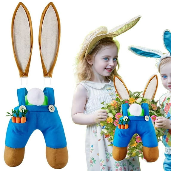 Goowood DIY Easter Wreath Bunny Butt Kit with Ears Attachment Spring ...
