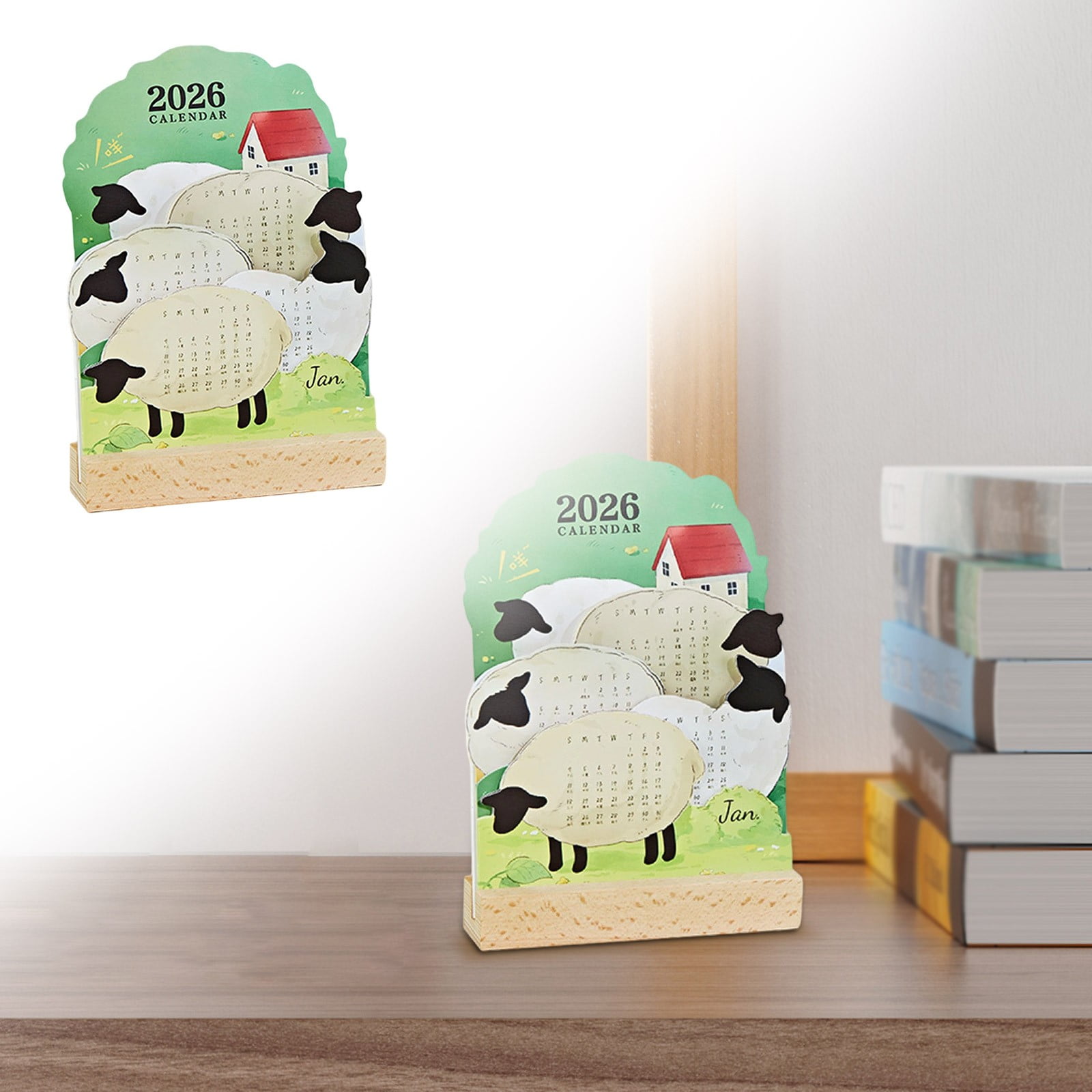 Goowood Desktop Calendar 2026 Sheep Horse Daily Monthly Planner Animal ...