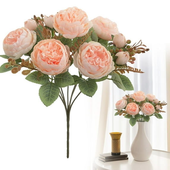 Goowood European Retro Oil Painting Elegant Peony Simulation Flower ...