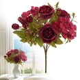 Goowood European Style Retro Core Peony Artificial Flower Bouquet ...
