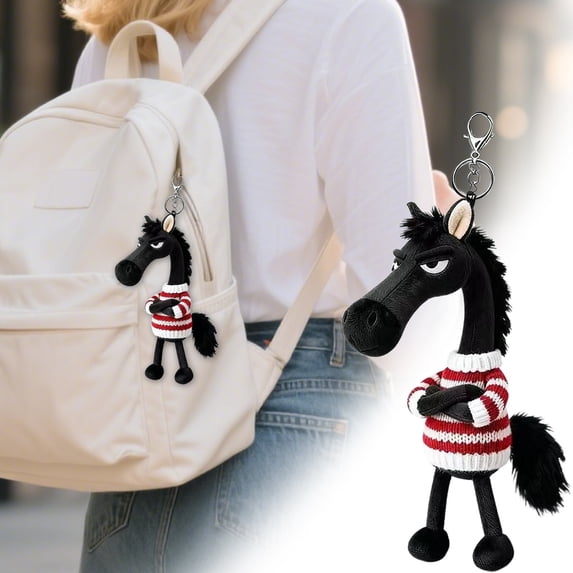 Goowood Horse Plush Keychain With Sweater Cute Animal Charm For Bags ...