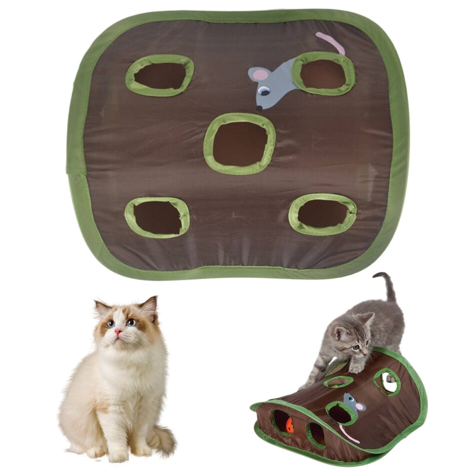 Goowood Interactive Cat Toy 9 Hole Mouse Hole Foldable 12 Inch Puzzle ...