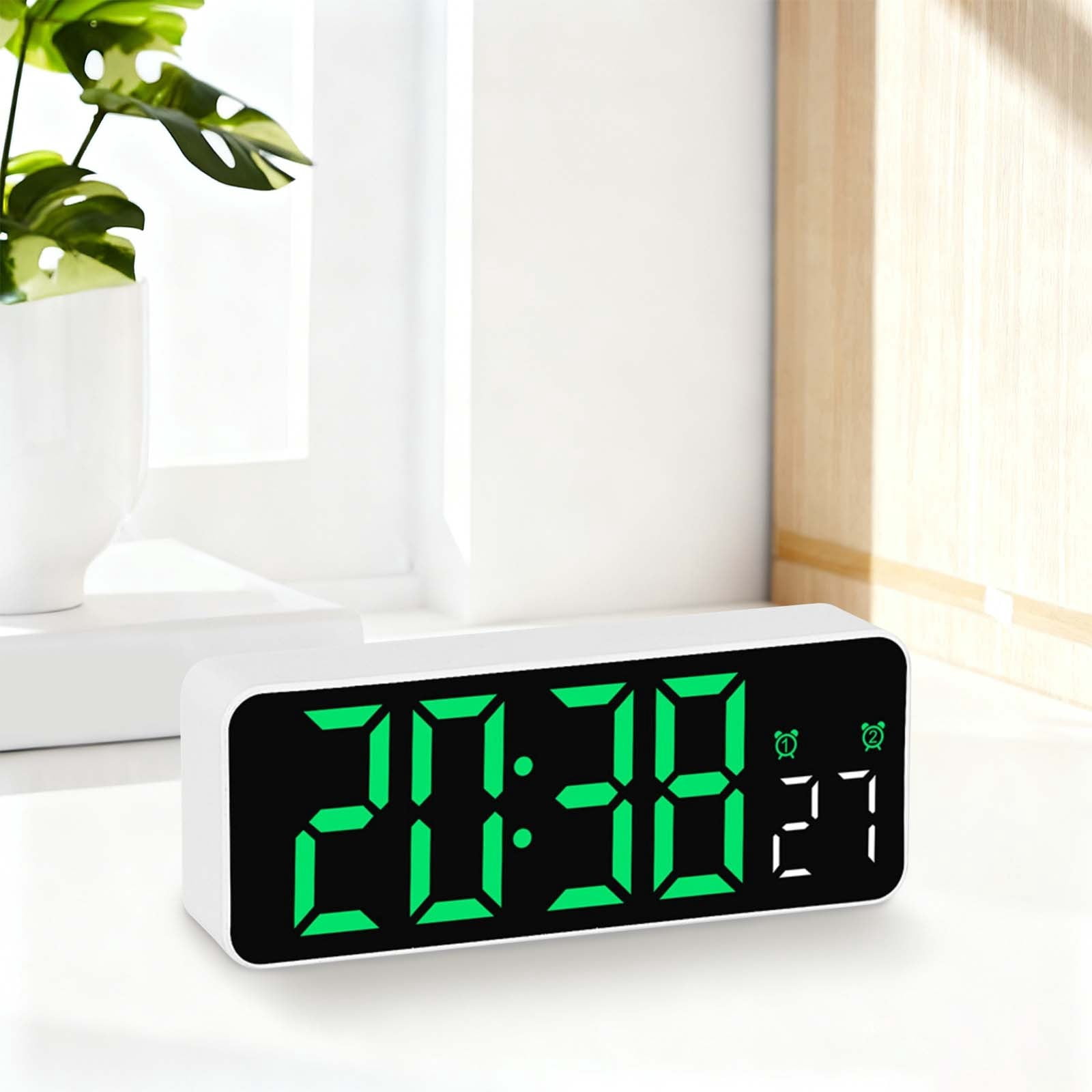 Goowood LED Digital Alarm Clock Display Screen Electronic Clock Sleepy ...