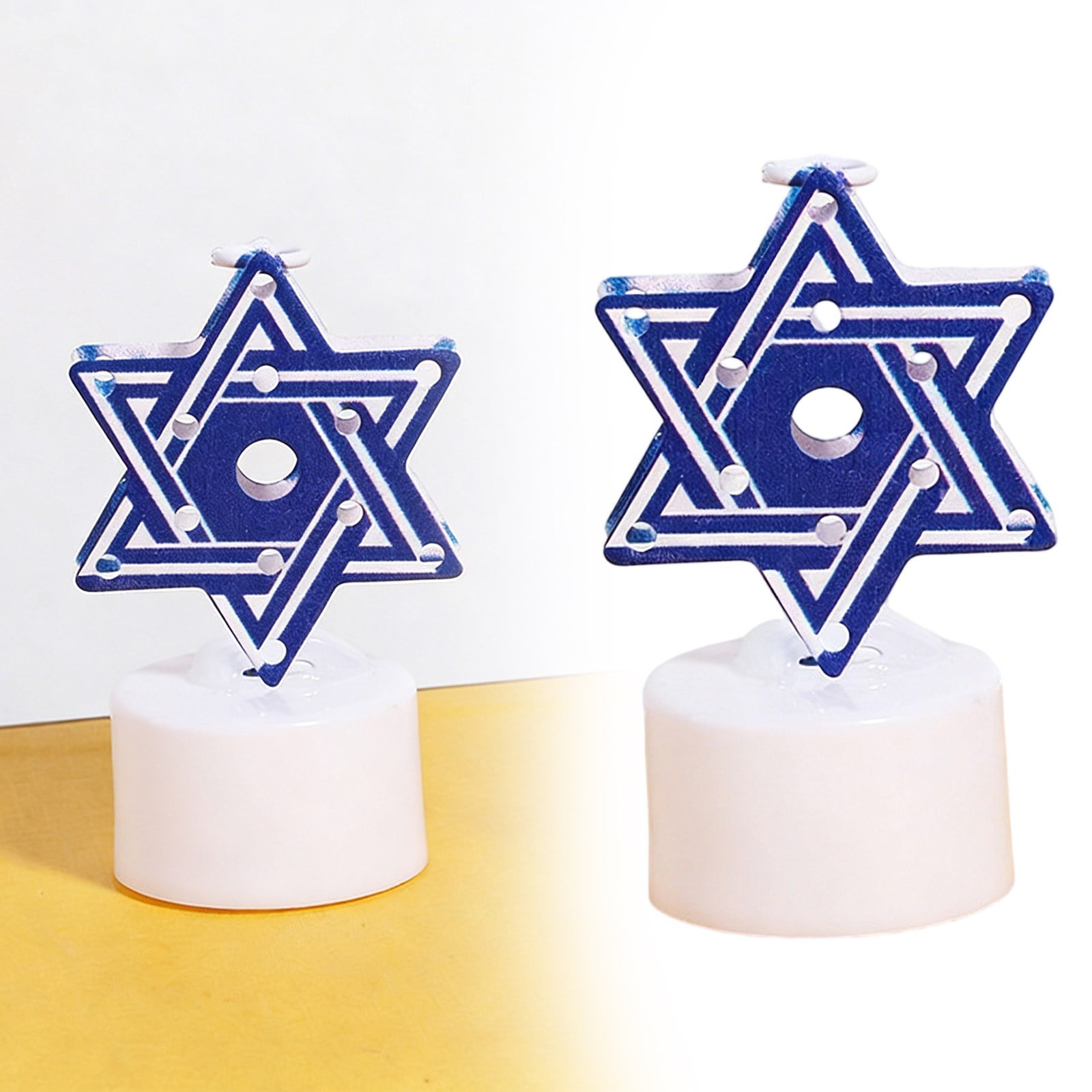 Goowood LED Hanukkah Candles & Menorah Set With Star Of & Dreidel ...