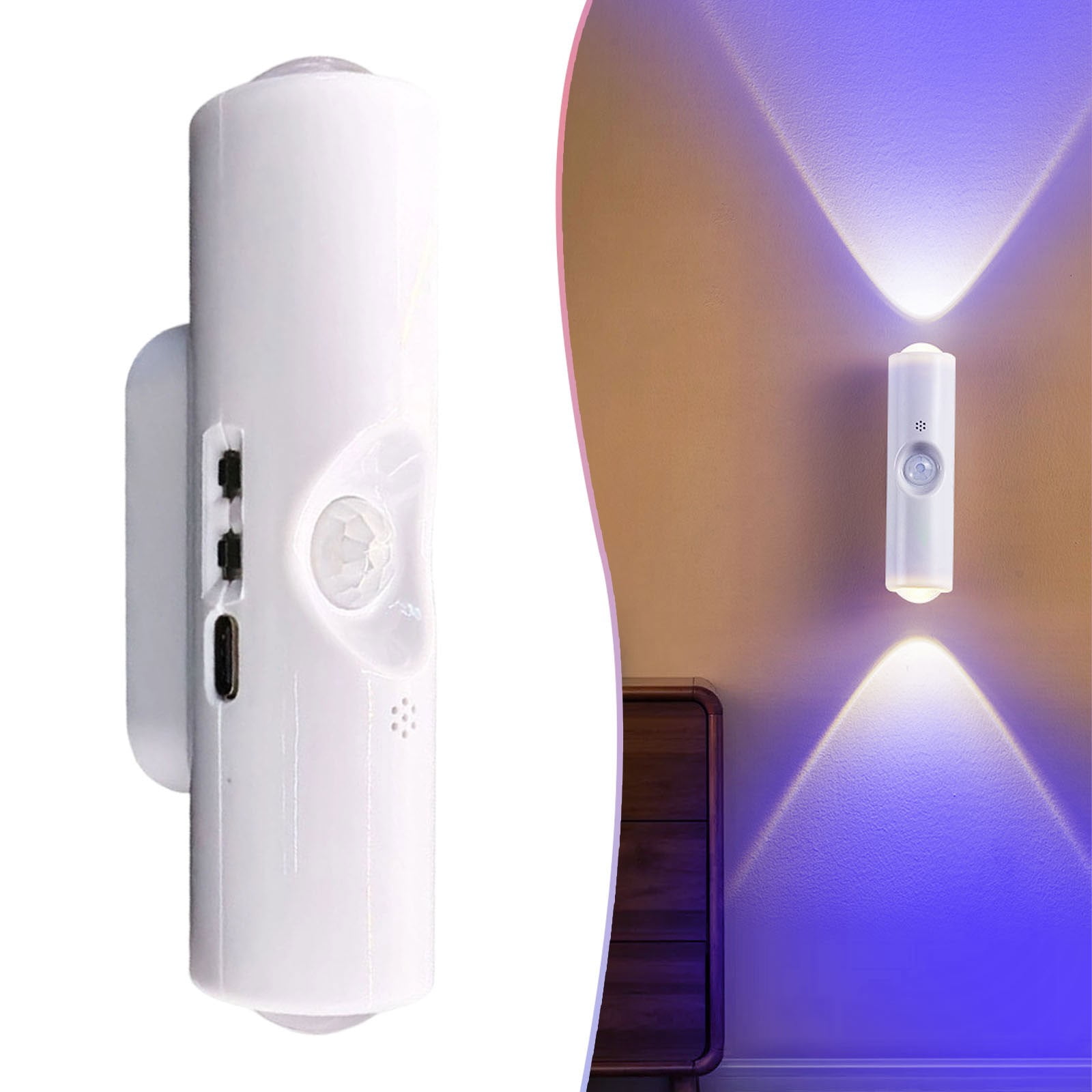 Goowood Motion Sensing Ambient Light LED Cabinet Light Color Changing ...