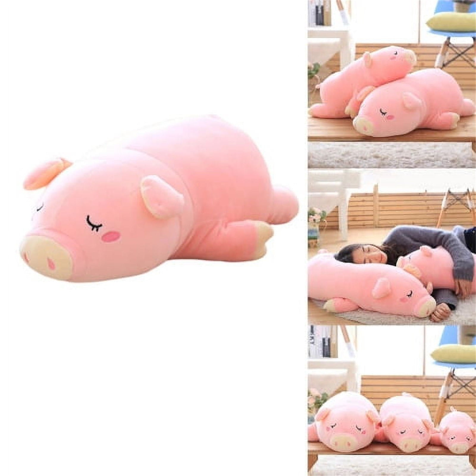 Goowood Pig Plush Pillow Stuffed Animal Toy Cute Soft Pig Stuffy Pink ...