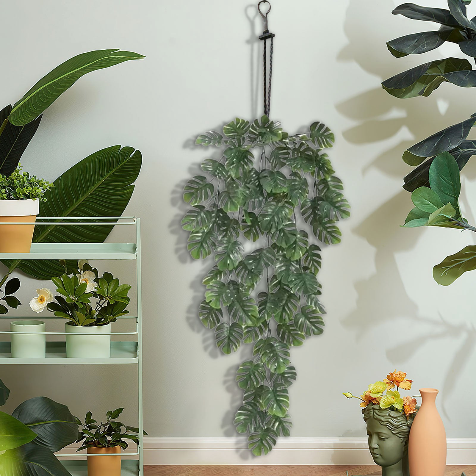 Goowood Plants Hanging Artificial Potted Plants Indoor And Outdoor For ...