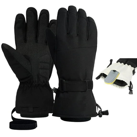 Goowood Pro Ski Gloves With Wrist Guards Thermal Cold Weather ...