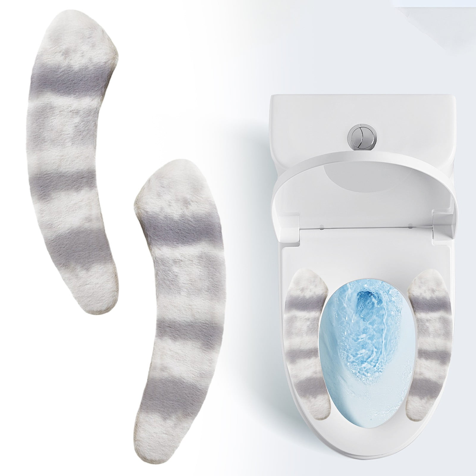 Goowood Toilet Seat Cover Winter & Linen Blend Adhesive Cushioned Fit ...