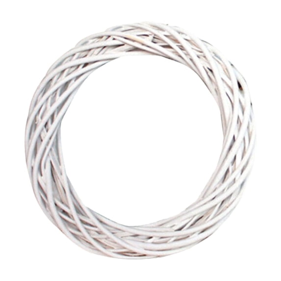 Goowood White Wreath Rattan Ring for Front Door Christmas Rattan Wreath ...