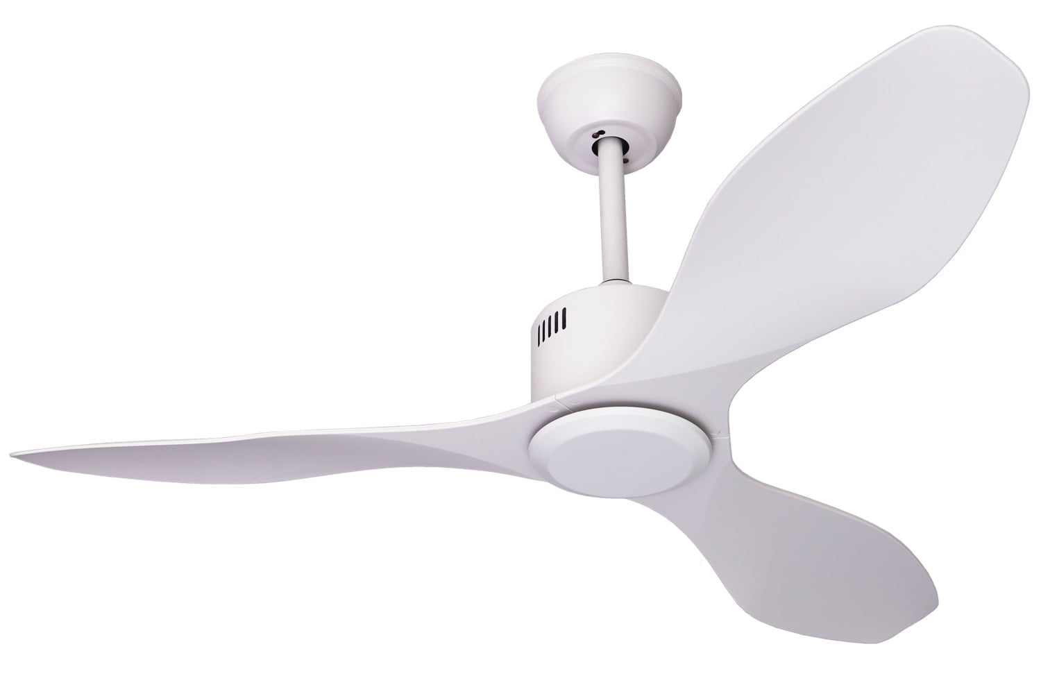 Goozegg 48 inch White Ceiling Fans No Light Remote Control, Modern ...