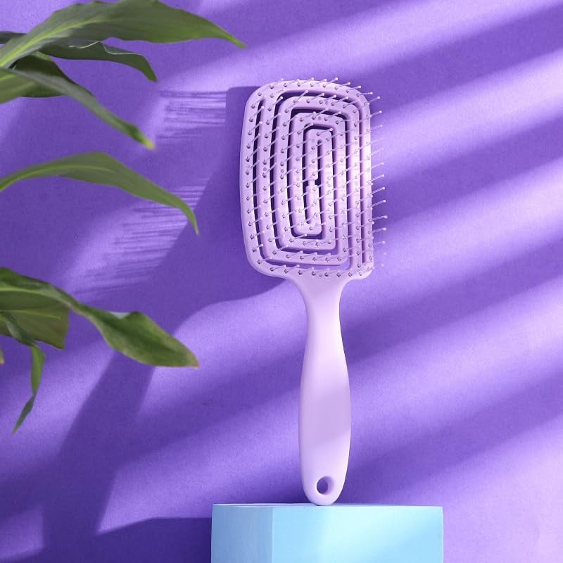 Gopendra Styling Professional Curved Vented Hair Brush Faster Blow Drying and Paddle Detangling ...