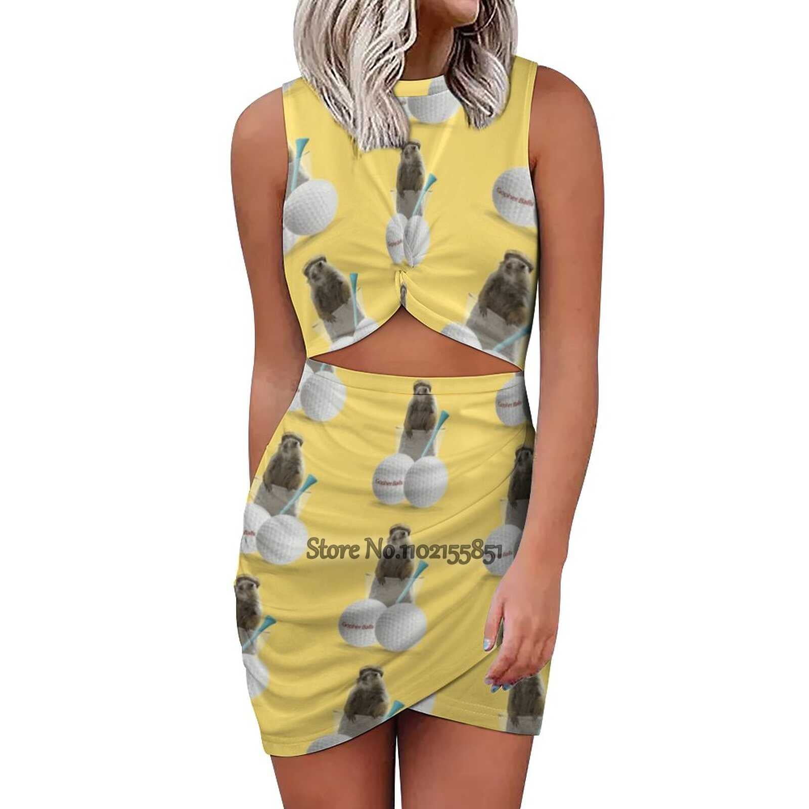 Gopher Balls Back Lacing Backless Dress Square Neck Dress New Elegant ...