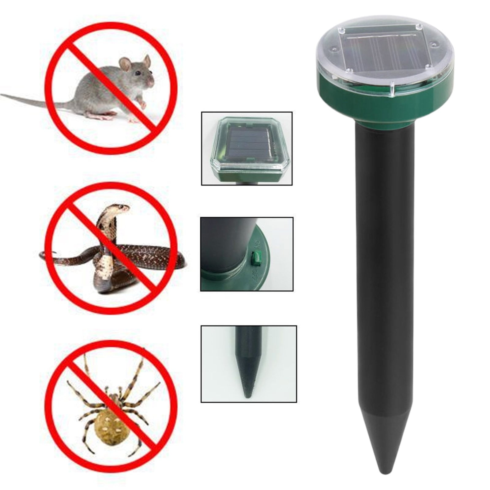 Gopher Repellent, Mole Powered Outdoor Vole for Garden Groundhog Mole ...