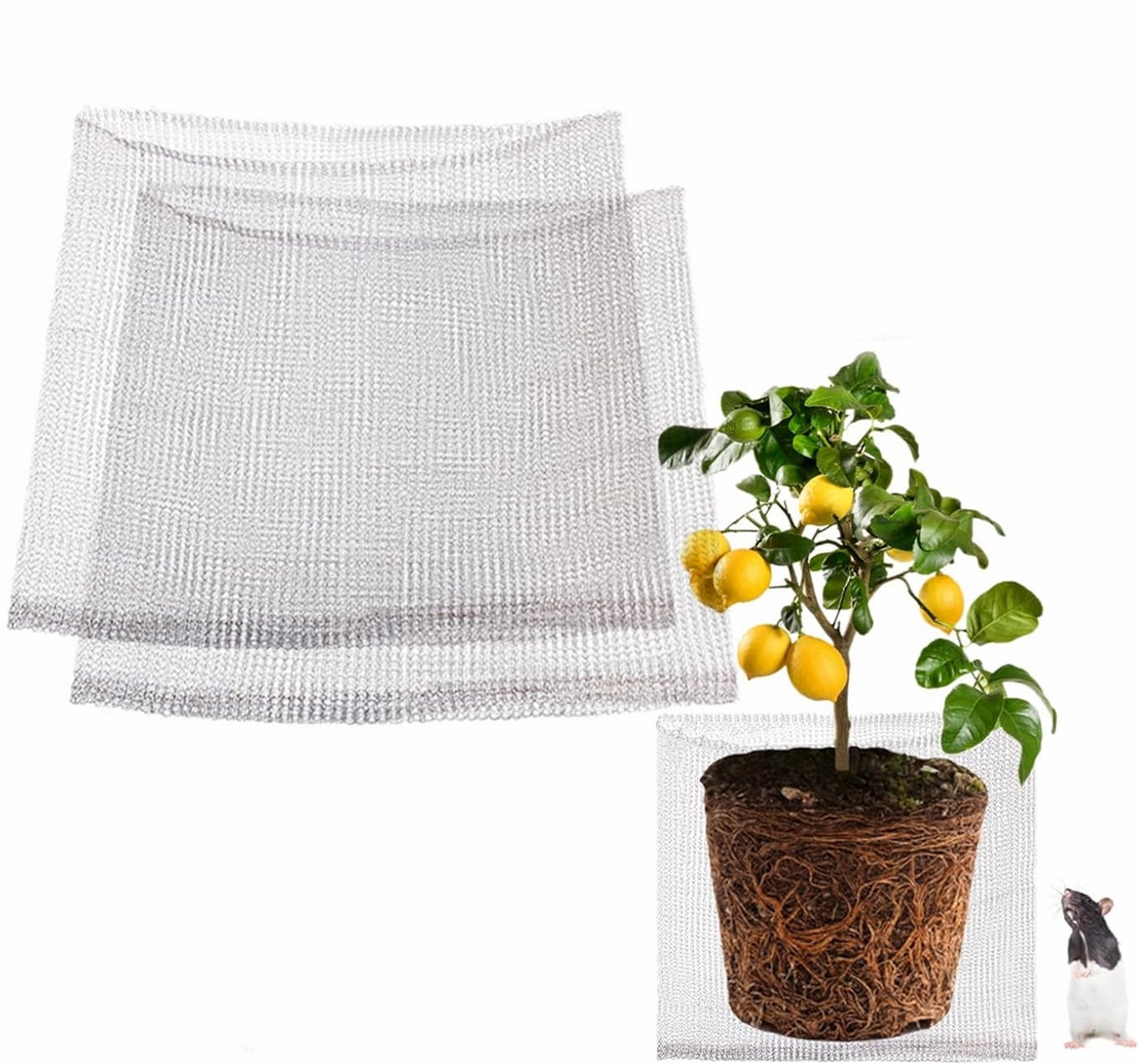 Gopher and Vole Wire Mesh Baskets,2 Pack Stainless Steel Gopher Netting ...