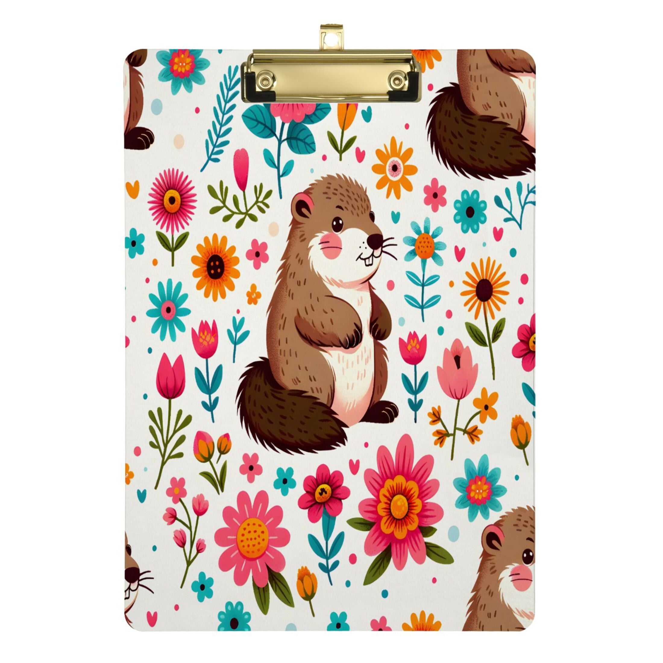 Gophers with Flower and Leaves Acrylic Clipboards A4 Standard Letter ...