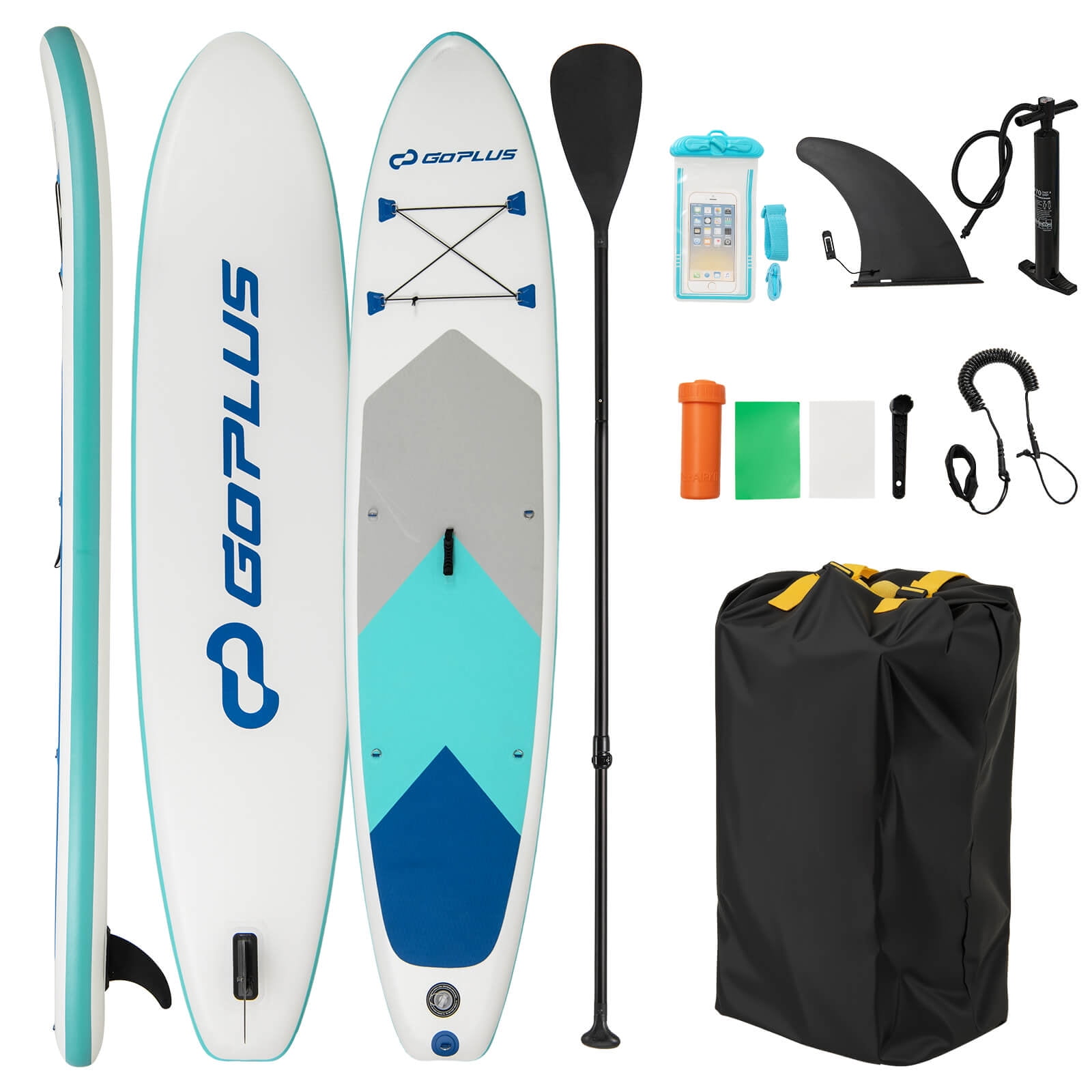 Goplus 11' Inflatable Stand Up Paddle Board whth Accessories Paddle ...