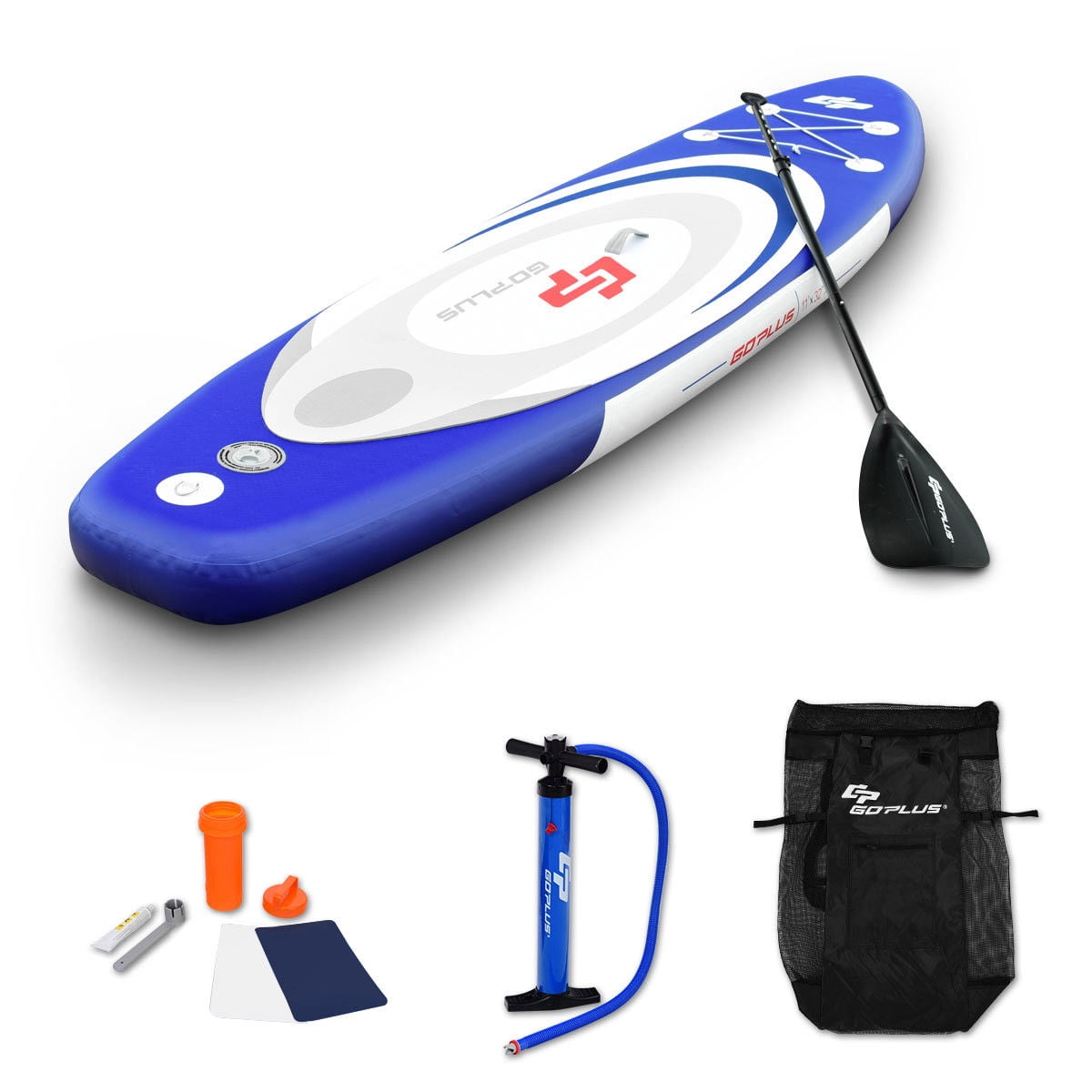Goplus 11' Inflatable Stand Up Paddle Board, Surfboard SUP with Bag ...