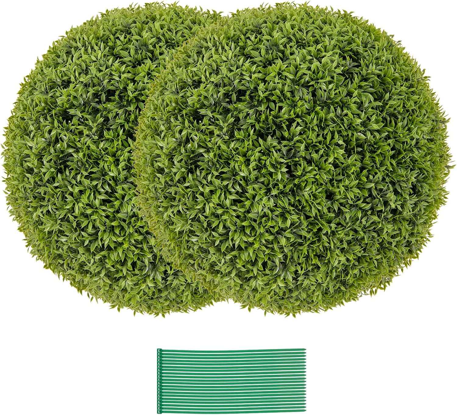 Goplus 2 PCS 20 Inch Artificial Topiary Ball, Round Faux Boxwood Balls ...