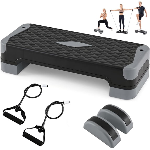 Goplus 3-in-1 Aerobic Step Platform, 600 LBS Adjustable Exercise ...