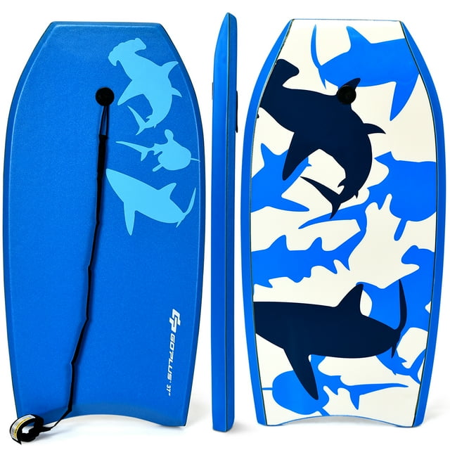 Goplus 33'' Lightweight Body Beach Foam Surfing Board with Leash, EPS ...