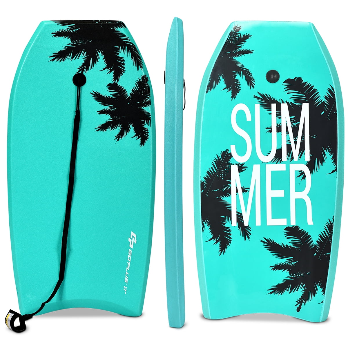 Goplus 33'' Lightweight Body Beach Board with Leash, Super Surfing IXPE ...
