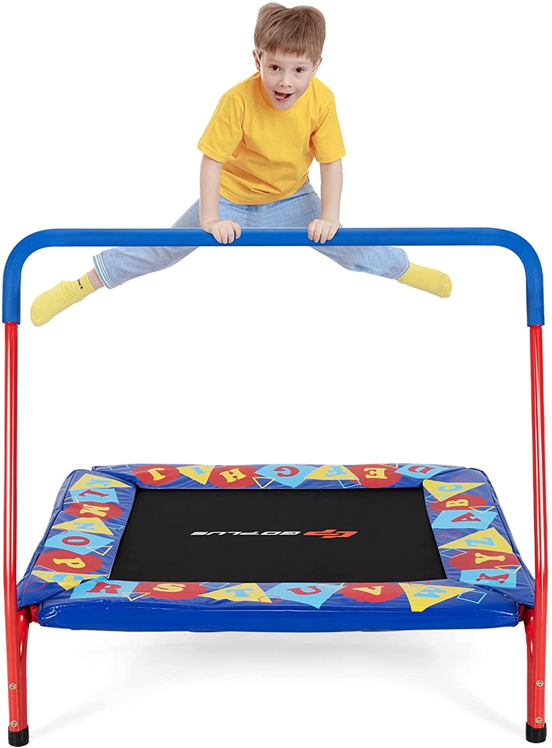 Goplus 36” Square Toddler Trampoline, 330LBS Load Mini Kids Trampoline ...