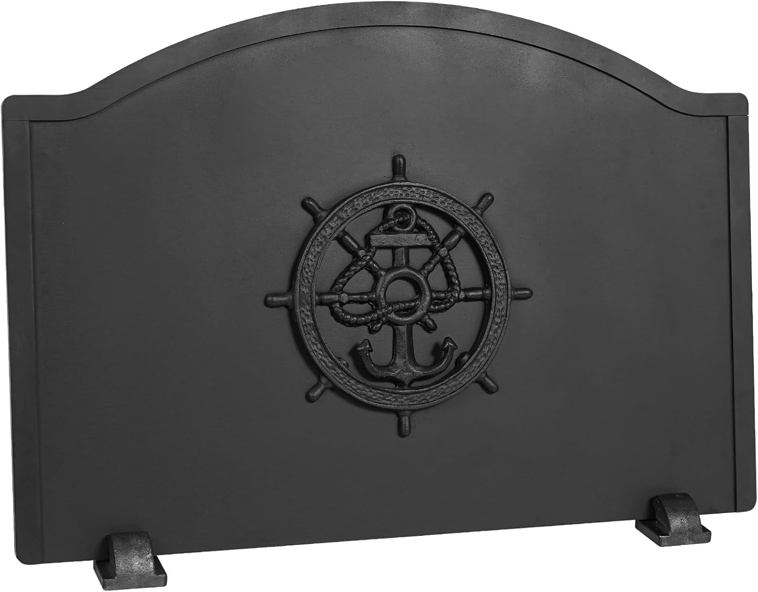 25" Fireback for Fireplace- Iron Fireplace Back Plates with Feet ...