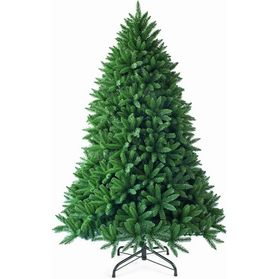 4.5FT Flocked Christmas Tree with 250 UL Lights and 24 Natural Pine ...