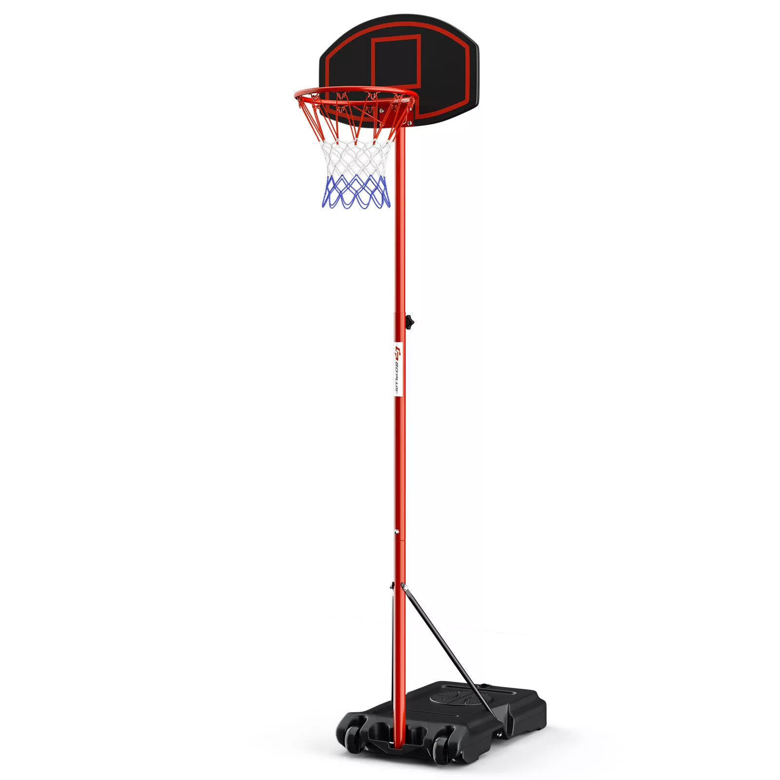 Goplus Adjustable Basketball Hoop System Stand Portable W/Fillable Base ...