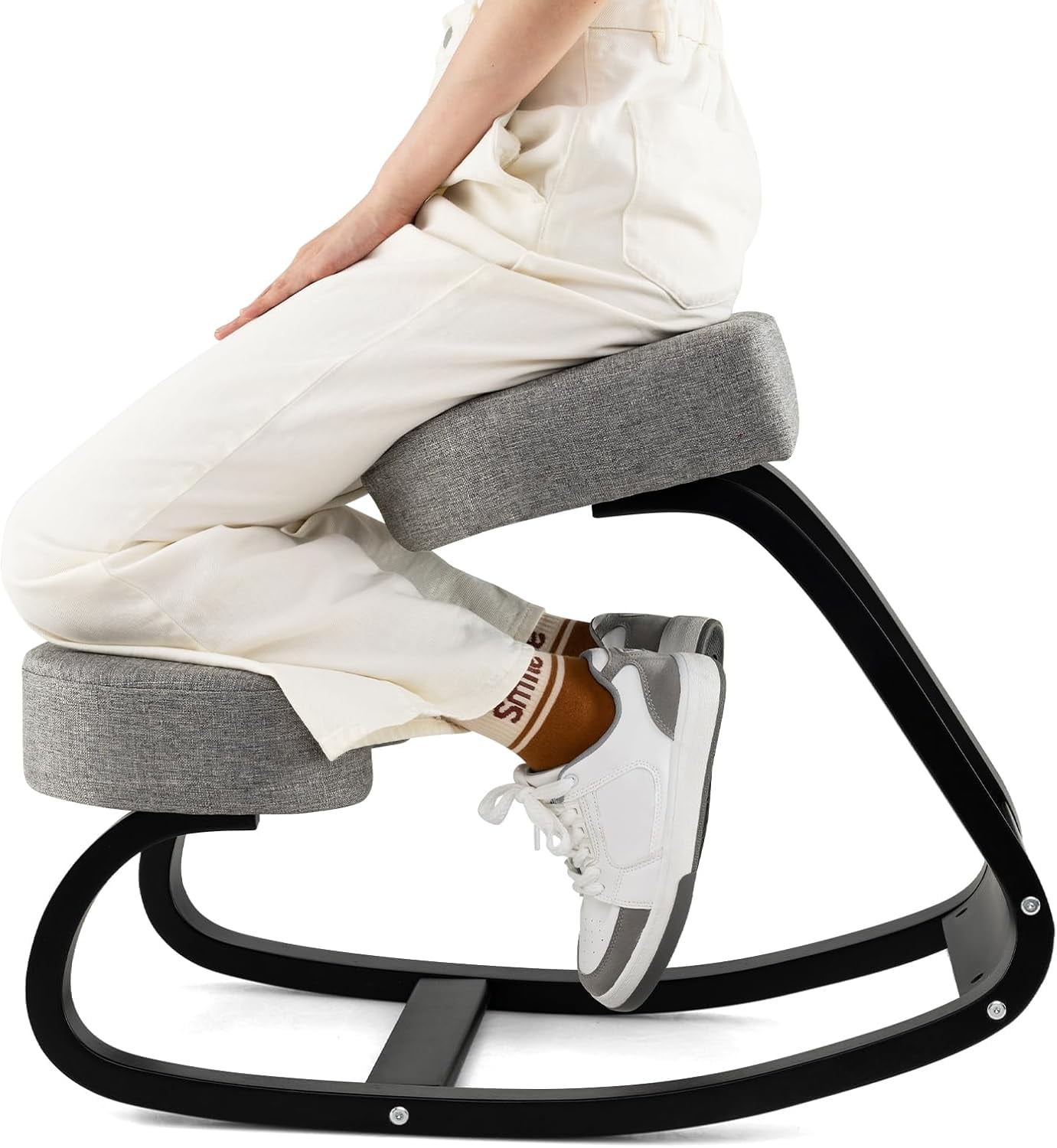 Goplus Ergonomic Kneeling Chair, Rocking Upright Posture Chair with ...