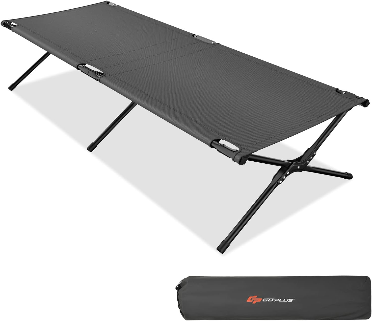 Goplus Folding Camping Cot with Carrying Bag, Portable Lightweight ...