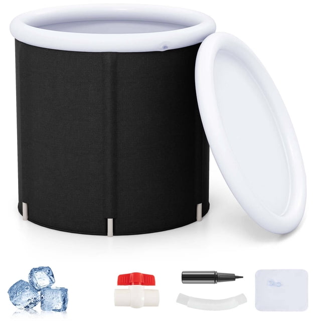 Goplus Ice Bath Tub for Adult Outdoor Ice Plunge Tub with Lid 66 Gal ...
