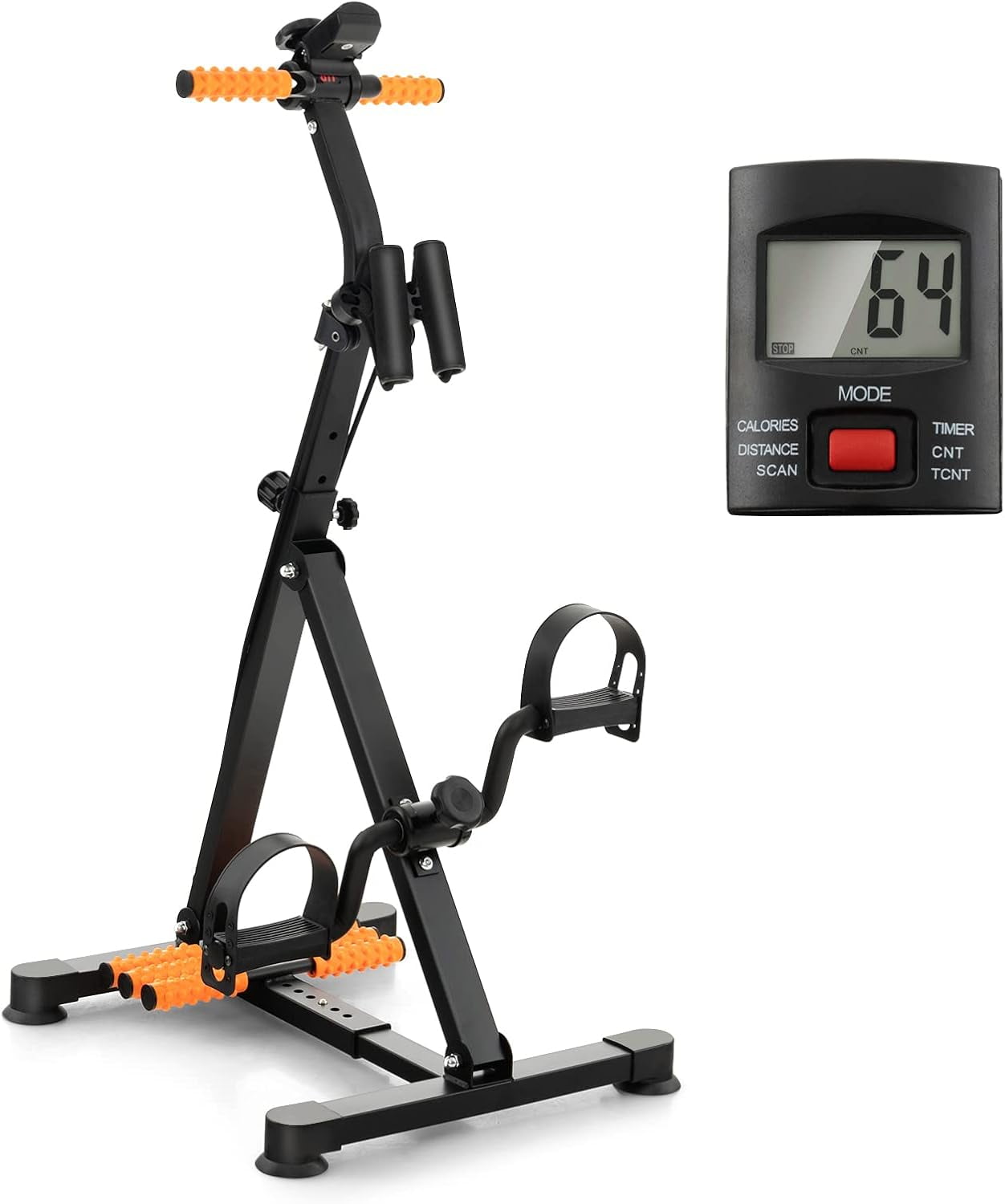 Goplus Pedal Exercise Bike for Seniors, Adjustable Hand Arm Leg Knee ...