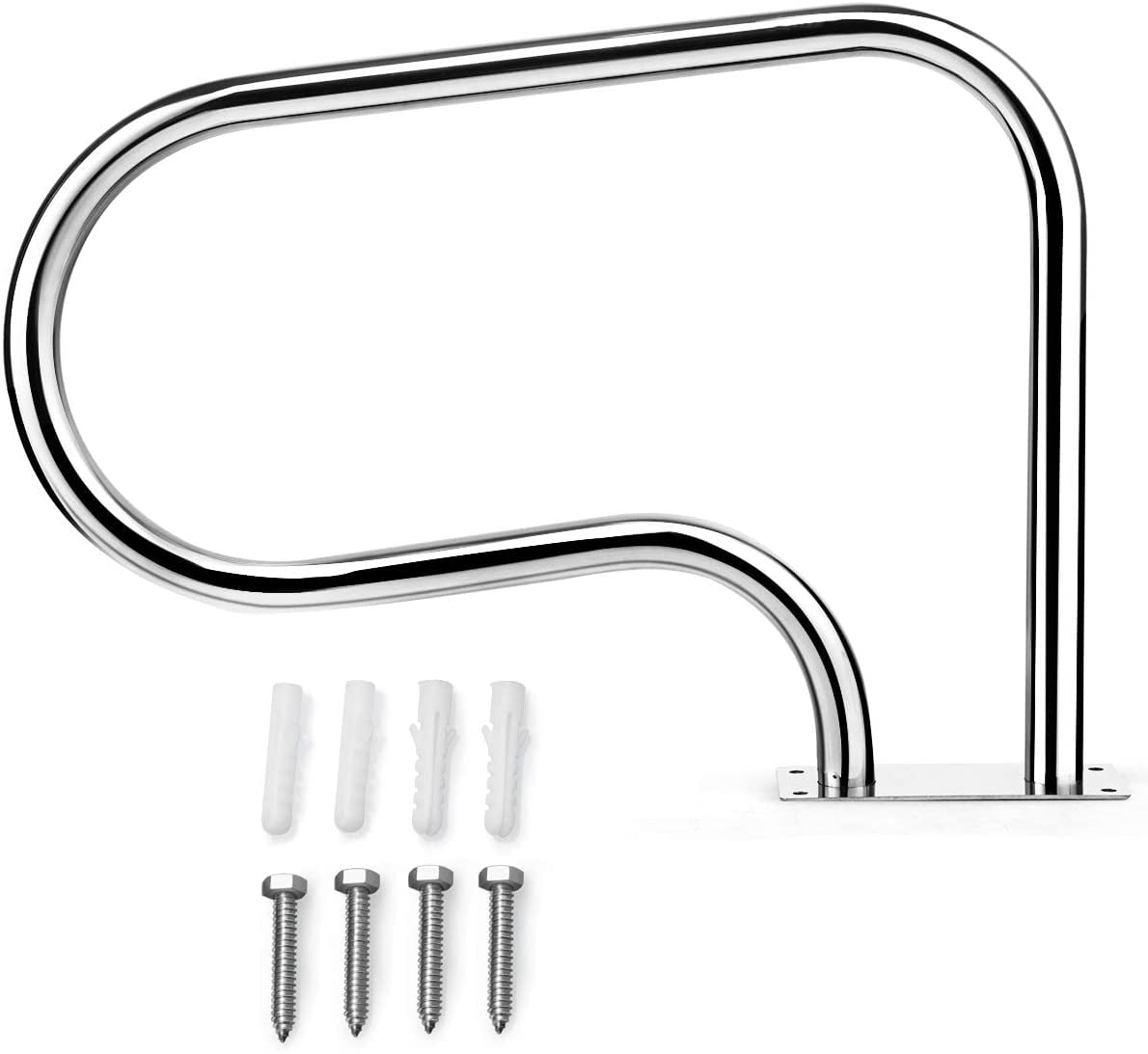 Goplus Pool Handrail, 1PC Stainless Steel Swimming Pool Railings for ...