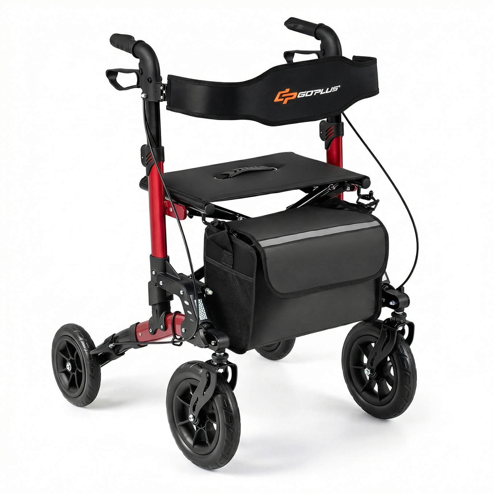 Goplus Rollator Walker for Seniors with Seat Mesh Backrest Spring ...