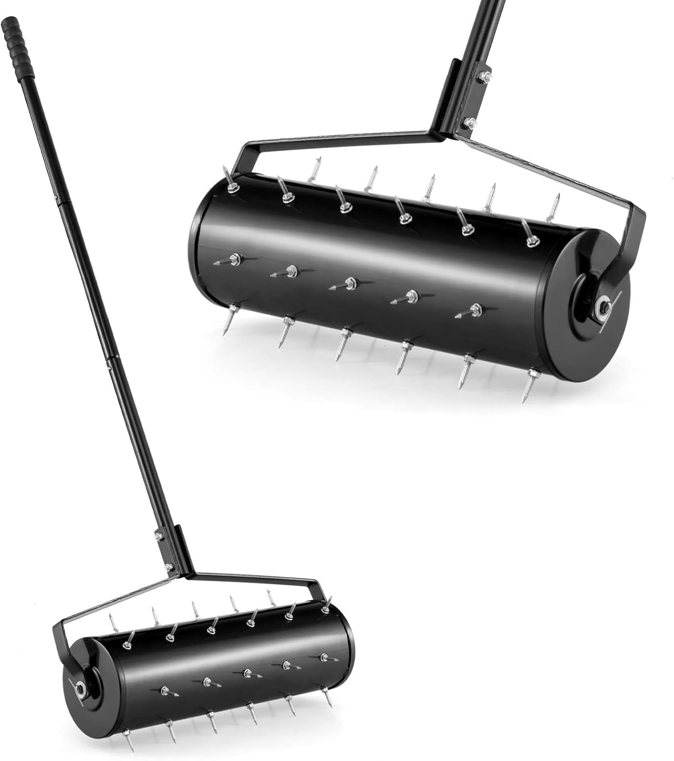 Goplus Rolling Lawn Aerator, Garden Yard Rotary Push Tine Filled Sand ...