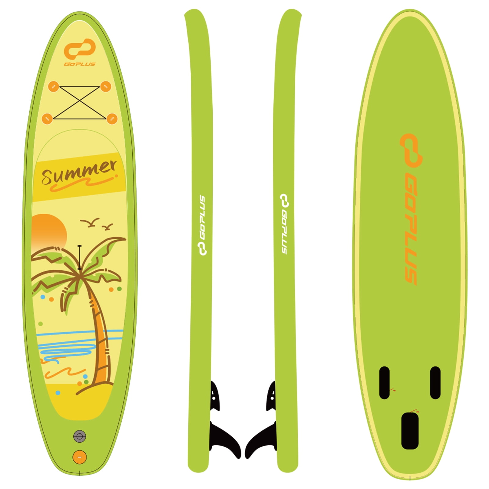 Goplus Small Inflatable SUP Board, Portable Paddle Board with 5D rings ...